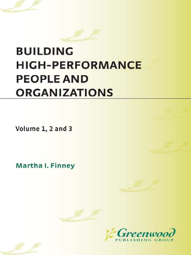 Building High-Performance People and Organizations Three Volumes ...