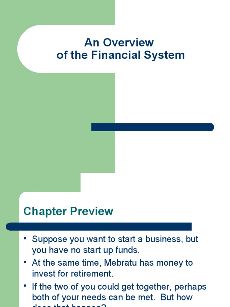 Financial System Overview | PDF | Financial Markets | Securities (Finance)