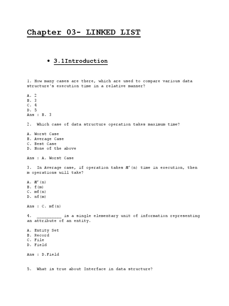 Chapter 3 Linked List Pdf Array Data Structure Queue Abstract 2293
