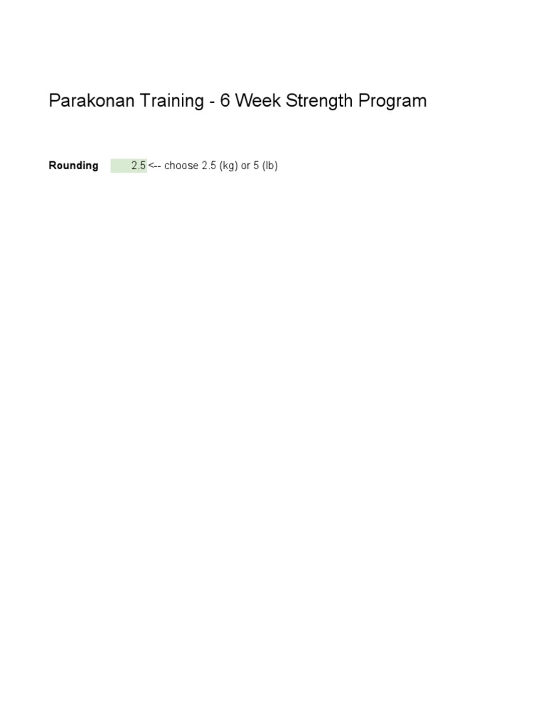 6-Week Strength Training Program | PDF | Body Shape | Games Of Physical ...