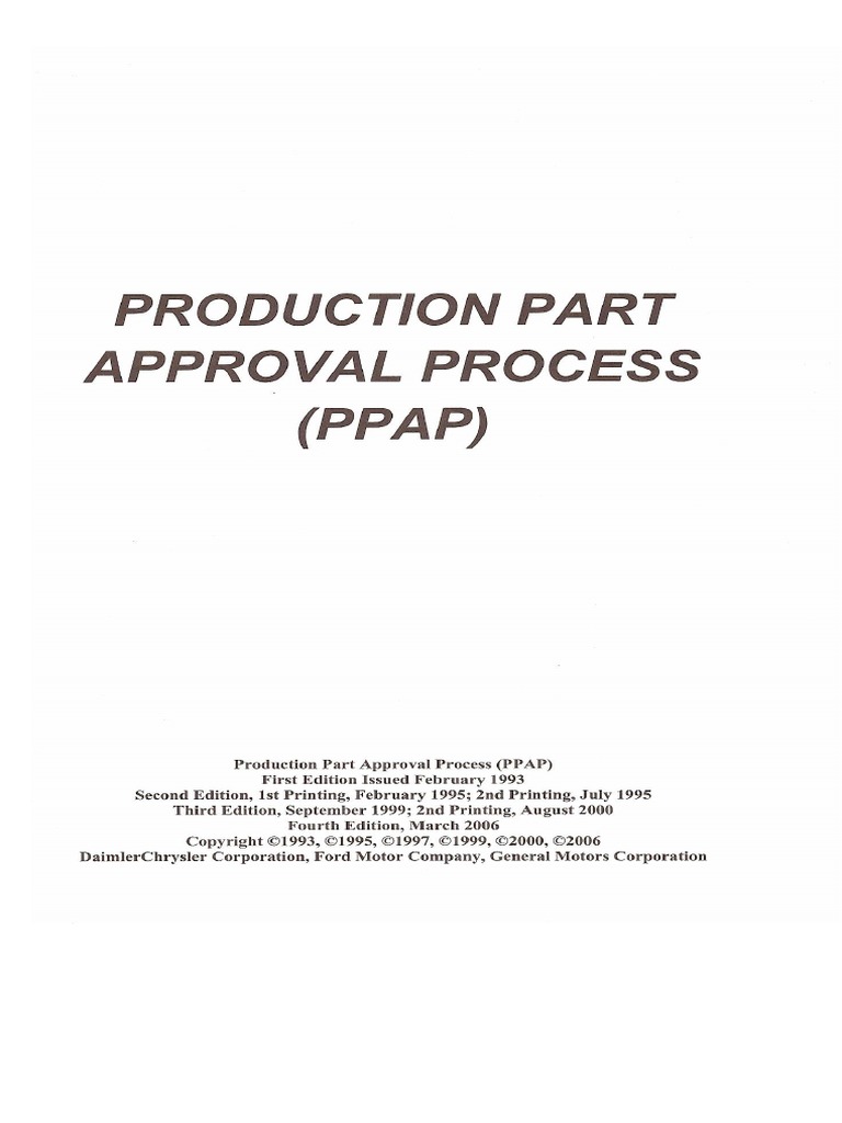 PPAP 4th Edition - Material de La AIAG | PDF