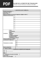 Modelo de CAT para Comunicação de Acidente | PDF | Bem-estar | Médico
