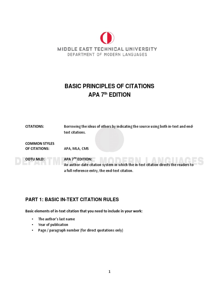 APA 7th Edition Guide | PDF | Citation | Ellipsis