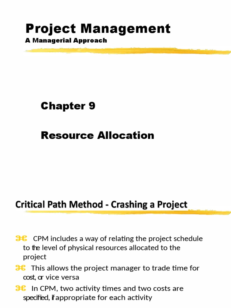 Project Management Resource Allocation Pdf Mathematical Optimization Linear Programming