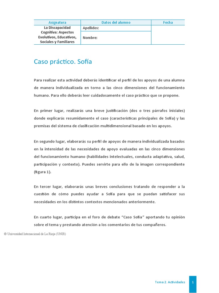 Caso Sofia | PDF | Discapacidad intelectual | Invalidez