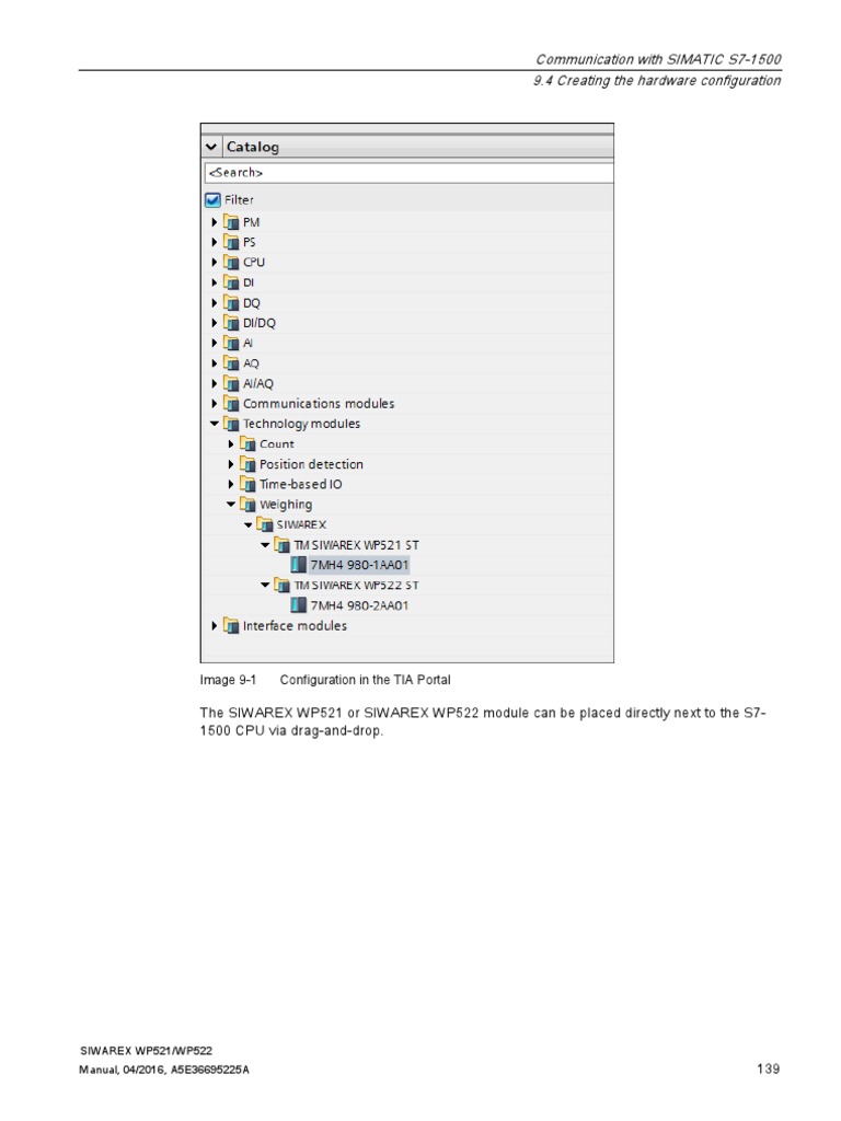 Manual SIWAREX WP521 WP522 en - PDF Page 139 | PDF