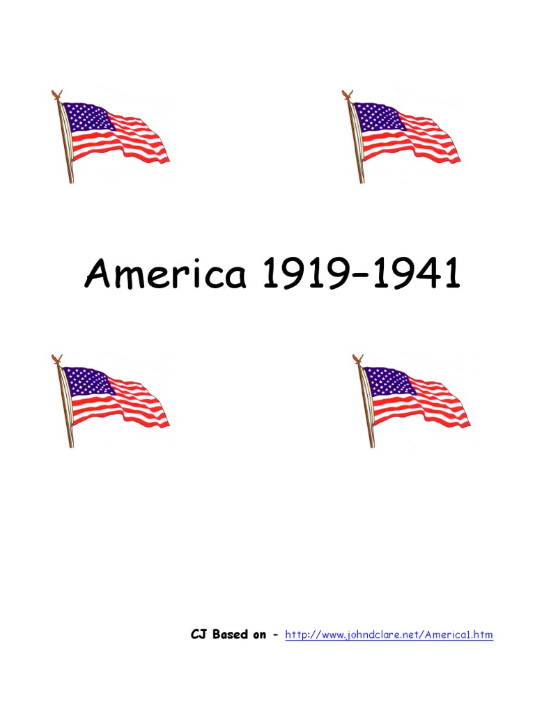 America 1919-1941 Revision | PDF | New Deal | Great Depression