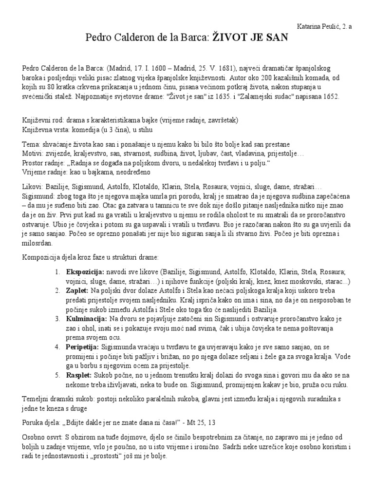 Zivot-Je-San - Lektira | PDF