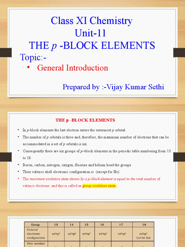 Class 11 Chapter 11 The P-Block Elements | PDF | Carbon | Aluminium