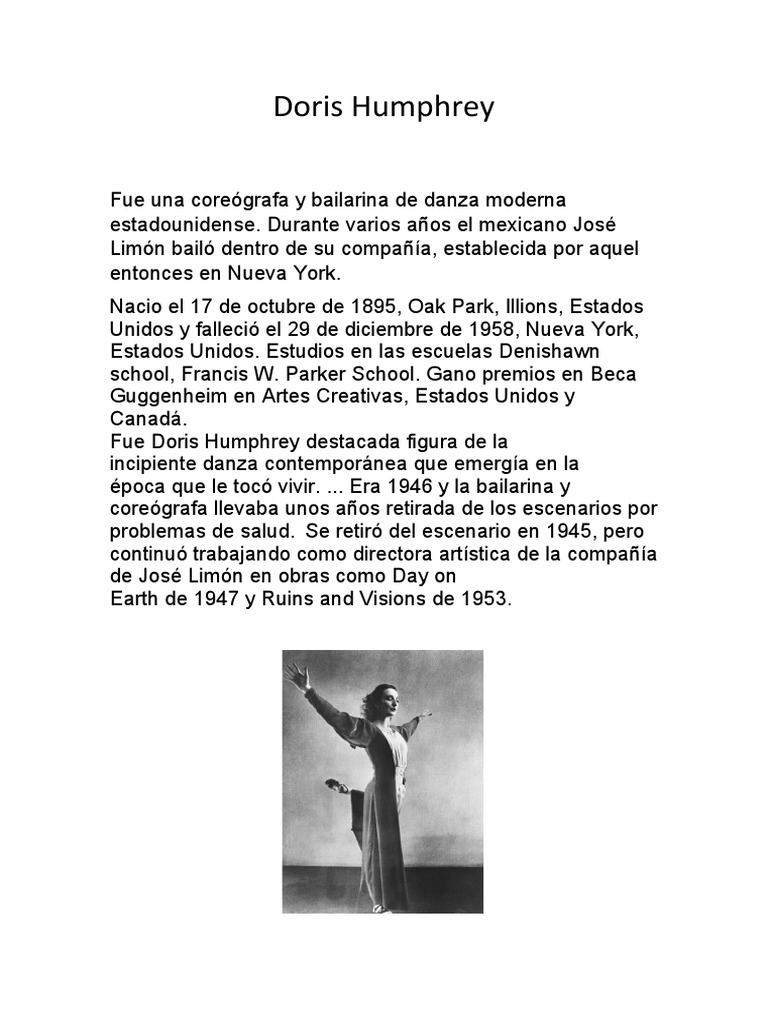 Doris Humphrey Investigacion | PDF