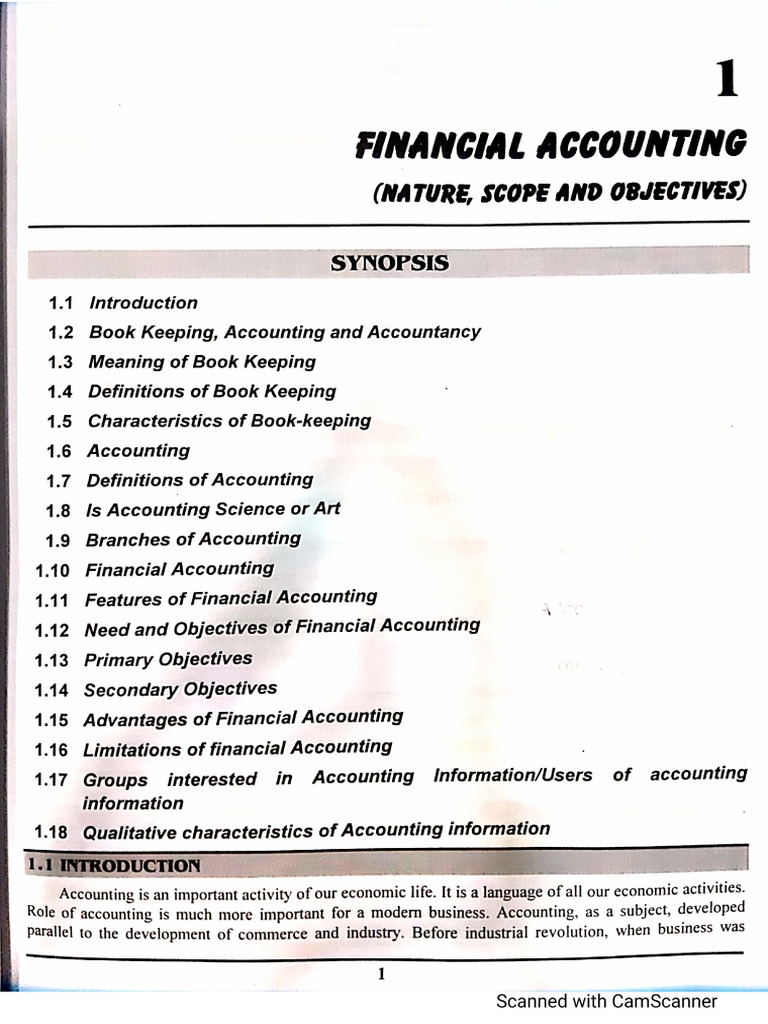 1.financial Accounting Introduction | PDF