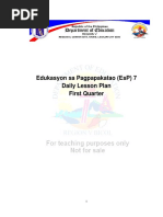 Grade 7 EsP Quarter 3 Lesson Plans | PDF