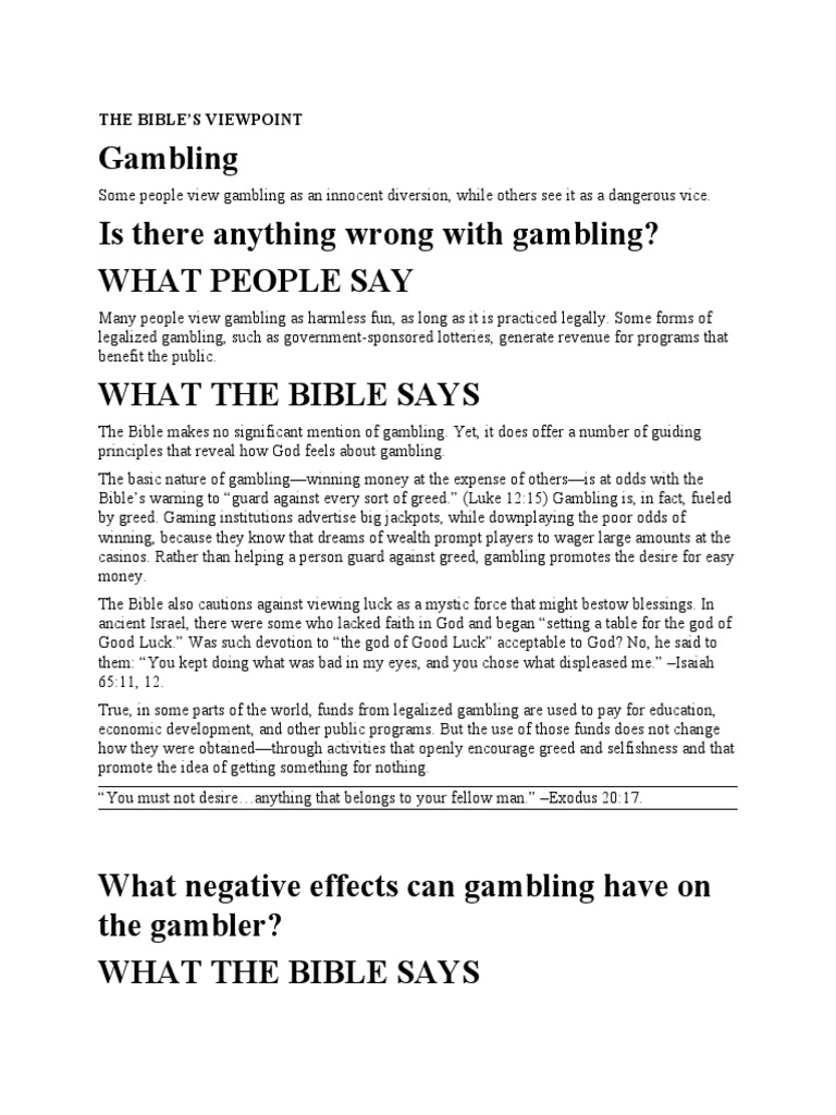 Gambling | PDF | Gambling | Luck