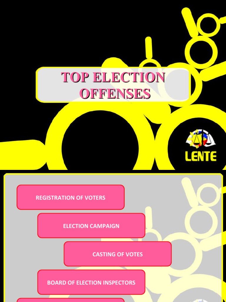 Election Offenses and Regulations Guide | PDF | Electoral Fraud | Elections
