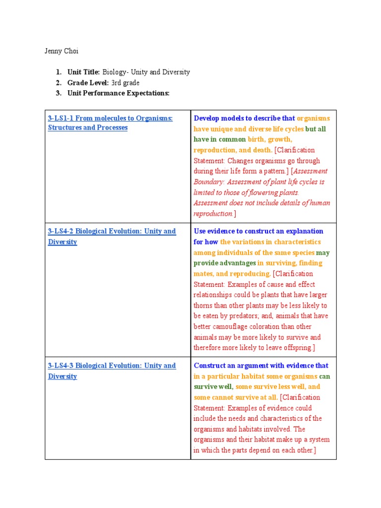 3rd Grade Unit Lesson in Science | PDF | Reproduction | Life