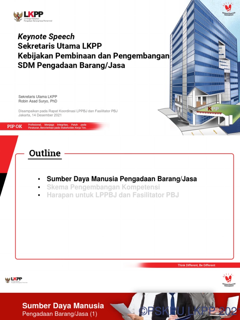 Robin Asad Suryo (Sekretaris Utama LKPP) | PDF