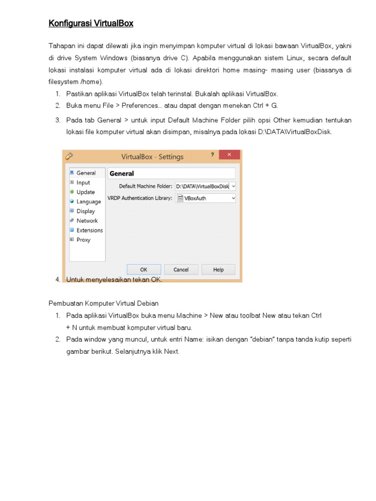 Panduan Instalasi Debian di VirtualBox | PDF | Game & Aktivitas | Komputer