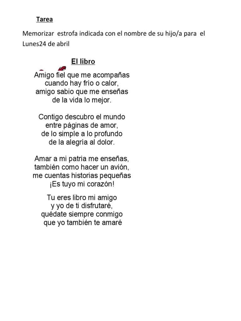 Poema "El Libro" para Memorizar | PDF | Religión y espiritualidad | Poesía