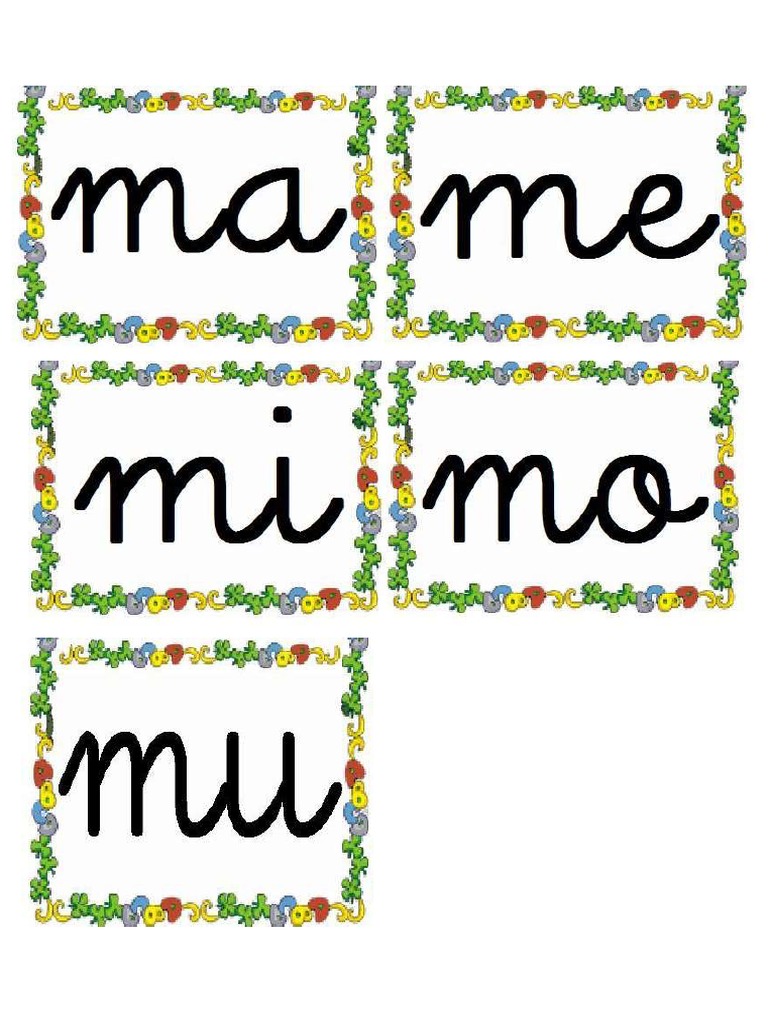 Silabas Ma, Me, Mi, Mo, Mu | PDF