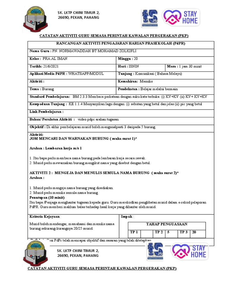 Sk. LKTP Chini Timur 2, 26690, PEKAN, PAHANG | PDF