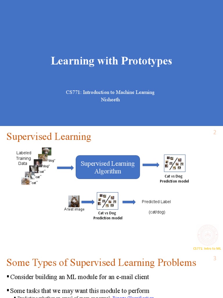 Learning With Prototypes: CS771: Introduction To Machine Learning Nisheeth | PDF | Machine ...