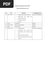 Contoh Prosedur Instruksi SOP Waiter Restoran | PDF