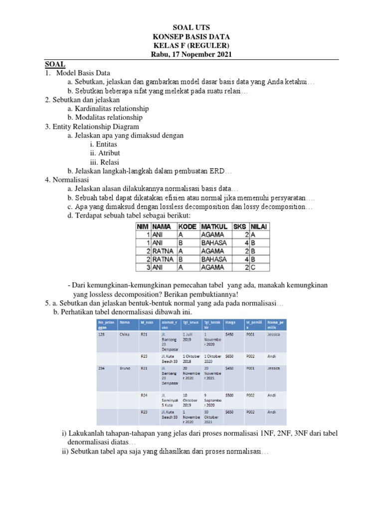 SOAL UTS Kelas F 2021 | PDF | Karier & Perkembangan | Metode & Bahan Ajar