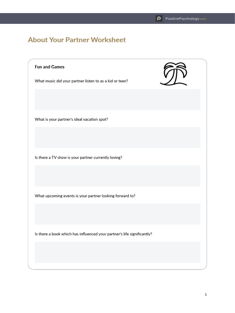 About Your Partner Worksheet | PDF