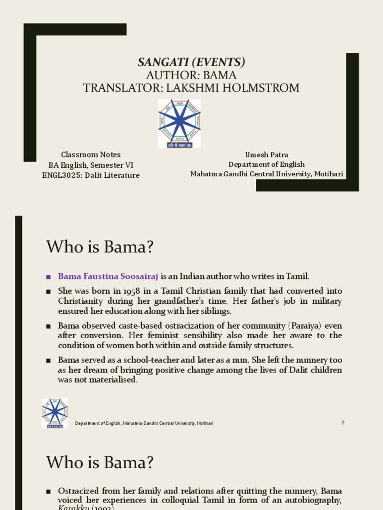 Bama's Sangati: A Dalit Narrative | PDF | General Fiction