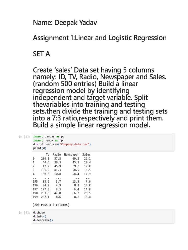 Deepak Data Analysis 1 | PDF