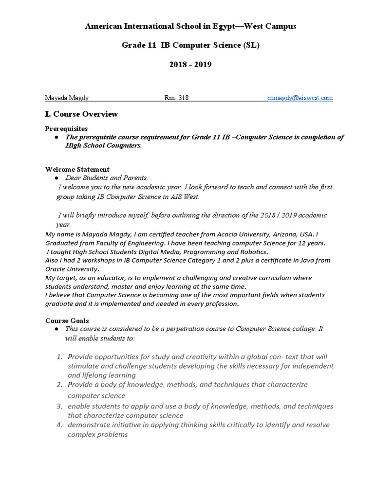 IB Computer Science | PDF | Academic Dishonesty | Teachers