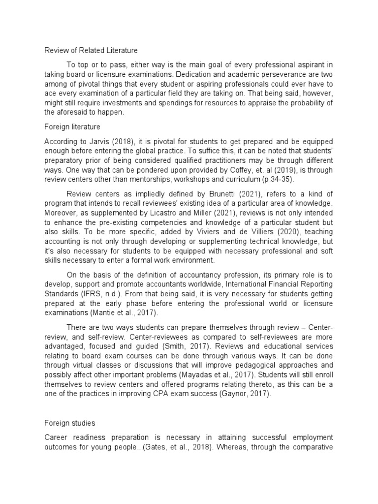 RRL Foreign Review - Centers | PDF | Certified Public Accountant | Test ...