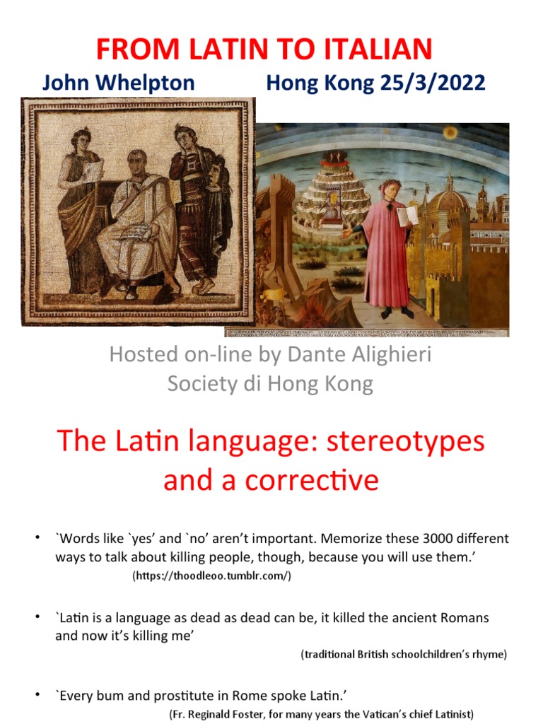 From Latin To Italian | PDF | Latin | English Language