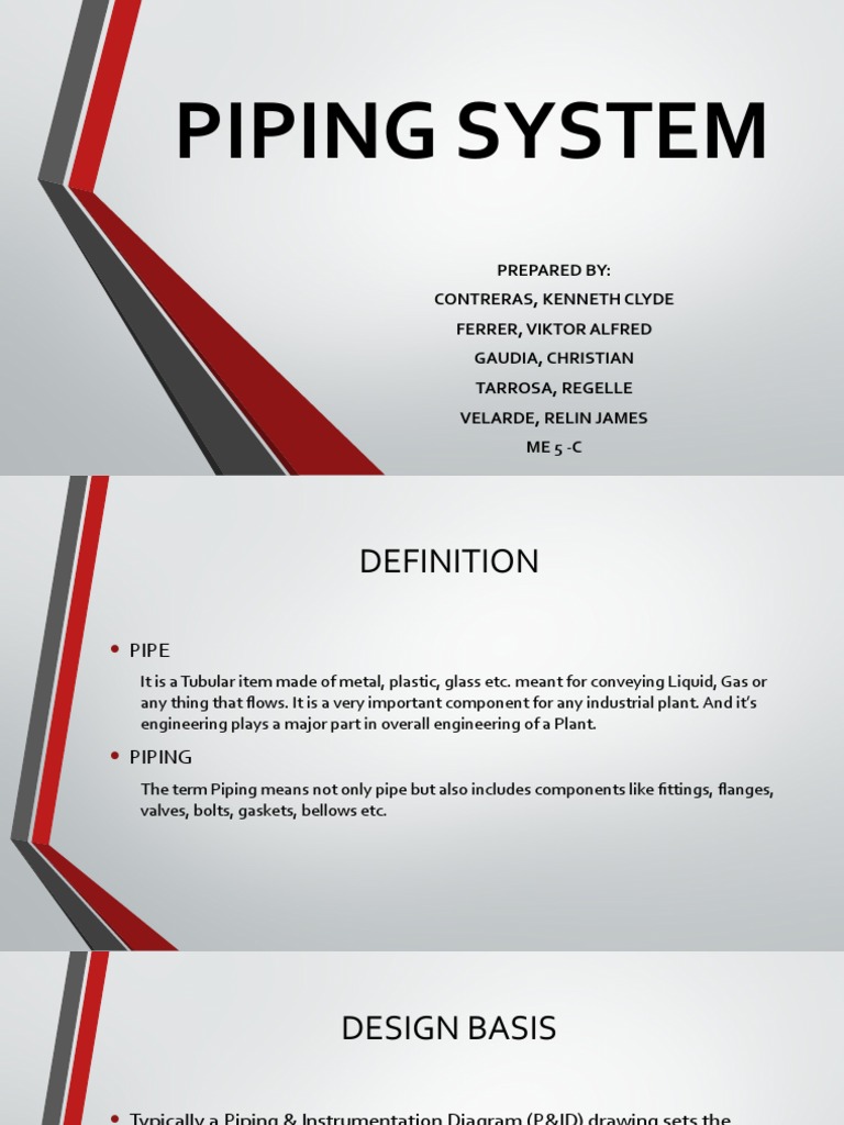 Chapter 11 Piping System | PDF | Pipe (Fluid Conveyance) | Mechanical ...