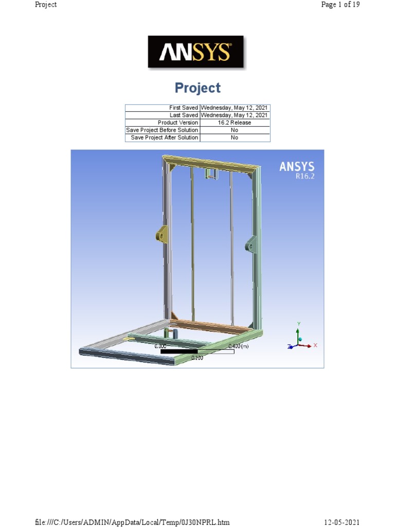 Frame Analysis Report | PDF | Geometry | Stiffness