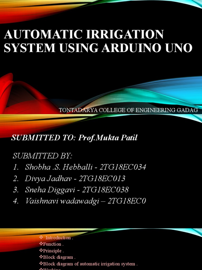 Automatic Irrigation System Using AURDINO Uno (Mine) | PDF | Resistor ...