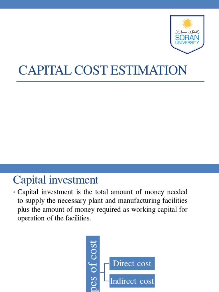Capital Cost Estimation | PDF | Capital (Economics) | Economies Of Scale