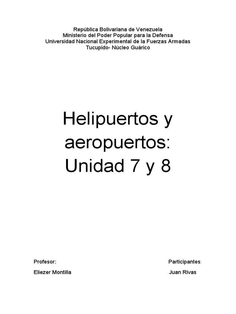 Aeropuertos. Unidad 7 y 8 | PDF