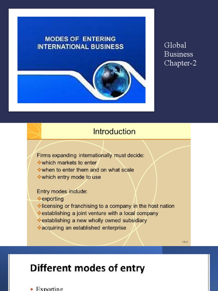 Exporting and International Business Strategies | PDF | Franchising ...