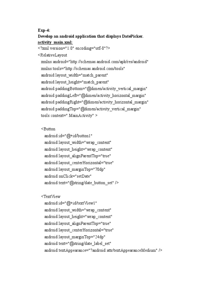 MAD Exp-4 | PDF | Android (Operating System) | Operating System Families