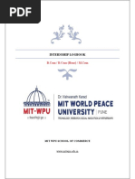 Internship Log Book | PDF