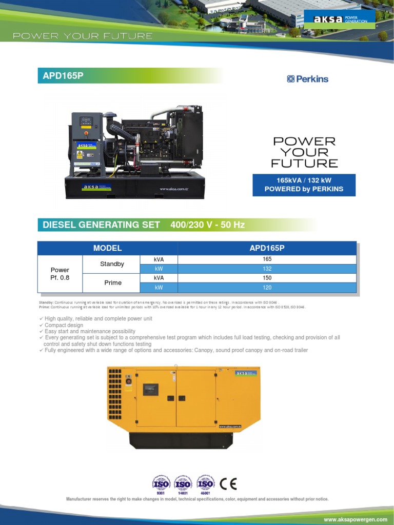 APD165P | PDF | Mains Electricity | Electric Generator