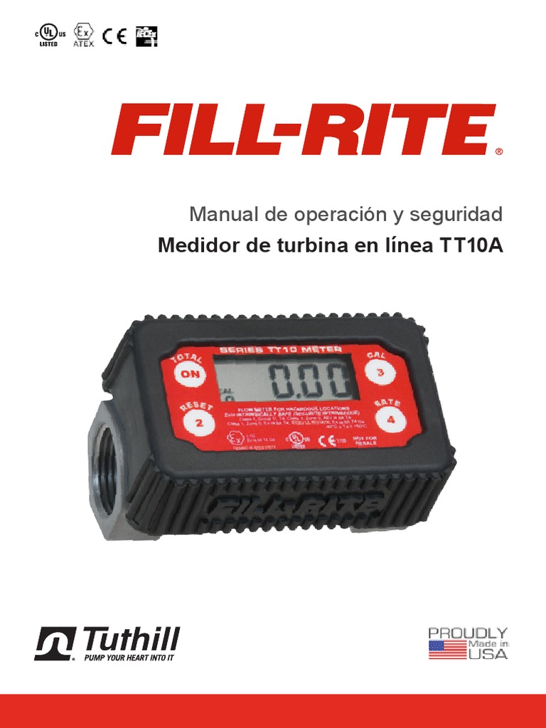 Manual Fill Rite Medidor Digital de Turbina TT10AN Español | PDF ...