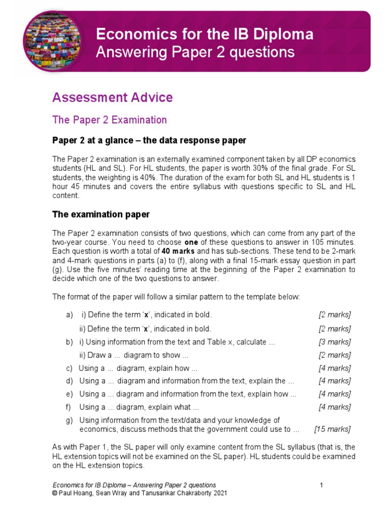 Answering Paper 2 Questions: Economics For The IB Diploma | PDF | Gross ...