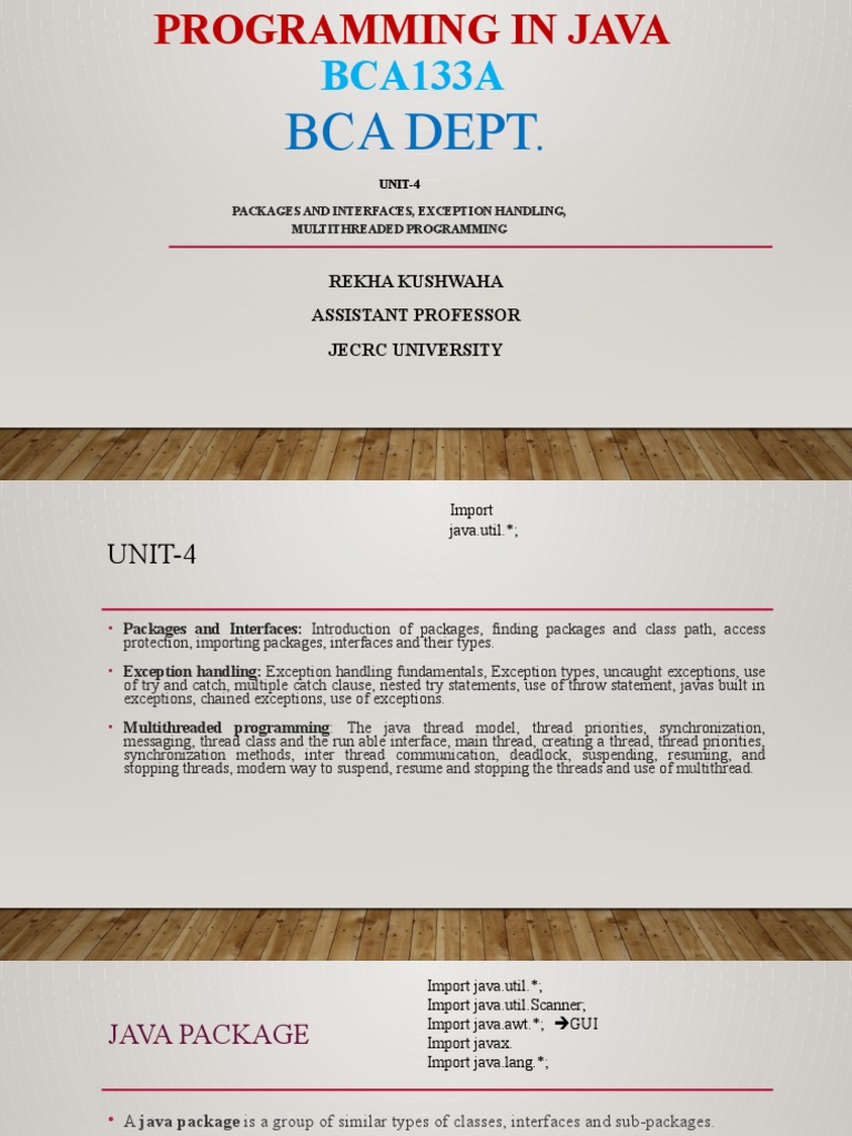 Unit 4 | PDF | Thread (Computing) | Method (Computer Programming)