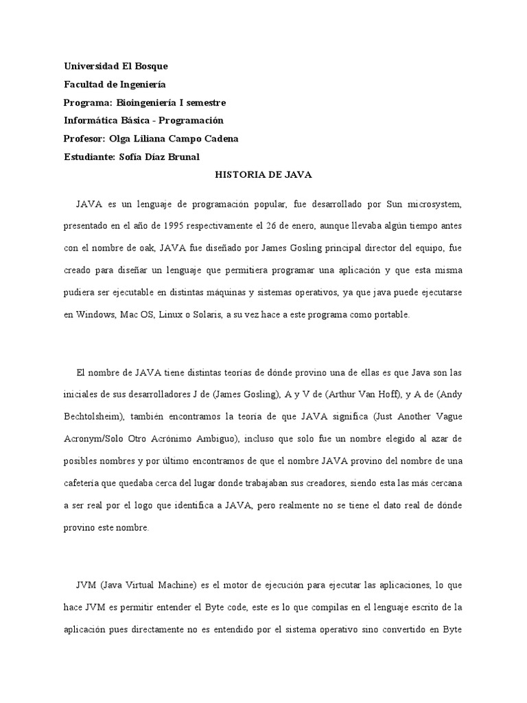 JAVA | PDF | Java (lenguaje de programación) | máquina virtual de Java
