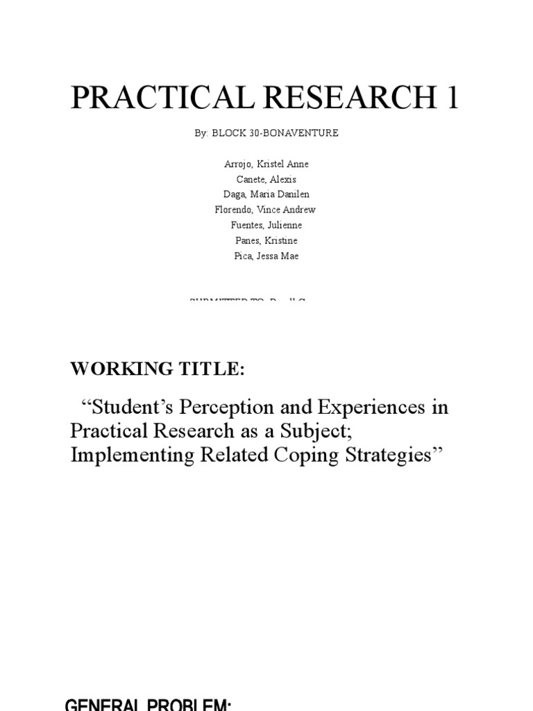Practical Research 1 | PDF
