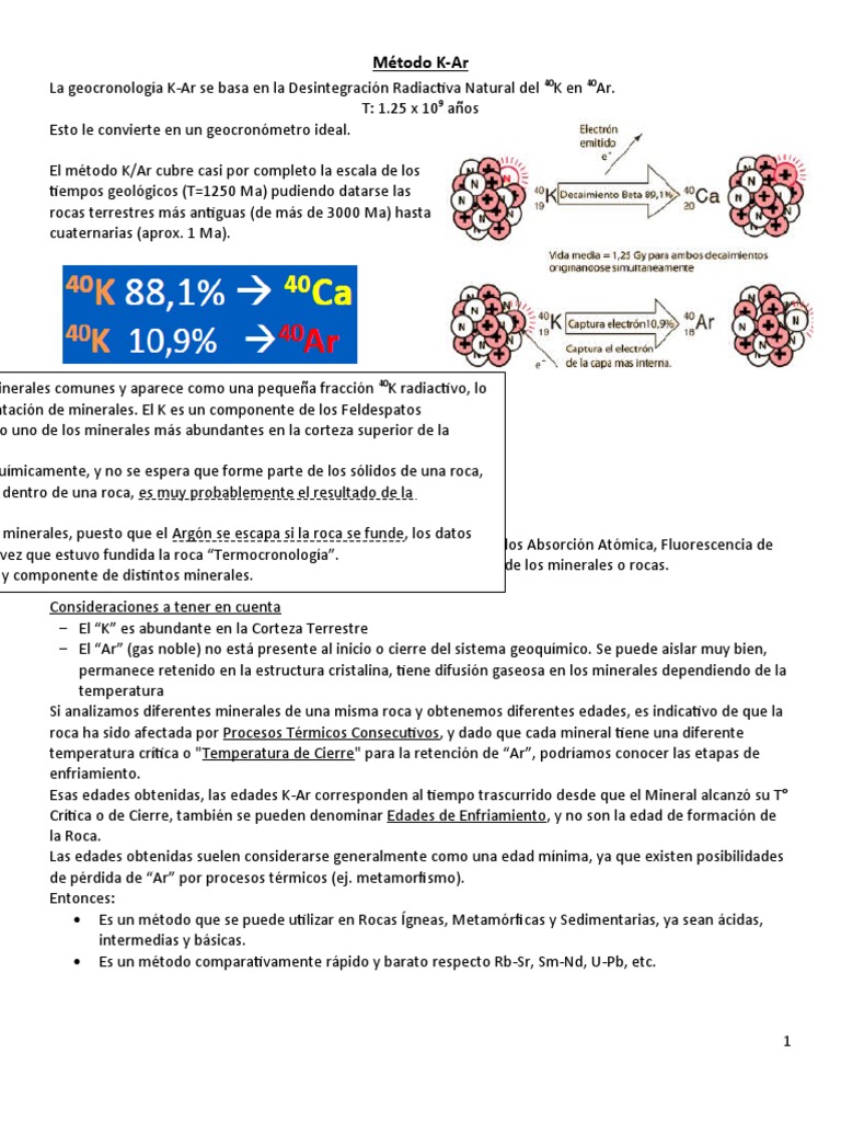 Métodos de Datación Radimétrica | PDF | Minerales | Roca (geología)