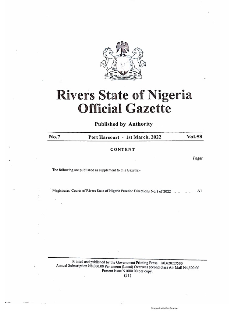 Practising Directions No. 1 of 2022 | PDF