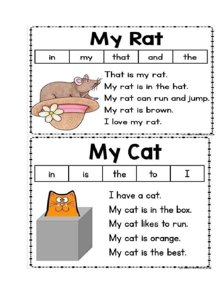 English Preschool Worksheets and Reading | PDF